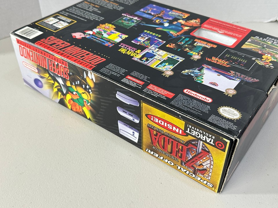Never Used! Super Nintendo SNES Jr Compact System Zelda Target Edition ...