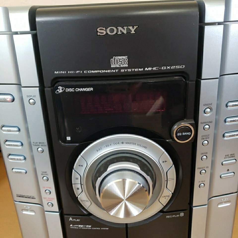 Sony MHC-GX250 Mini Hi-Fi Shelf Stereo System Radio CD Changer tape ...