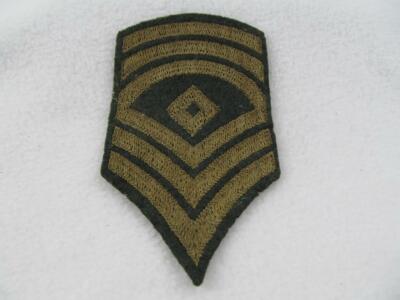 WWII US Army 1st Sergeant Patch Chevron Dark Green/Light Green | eBay