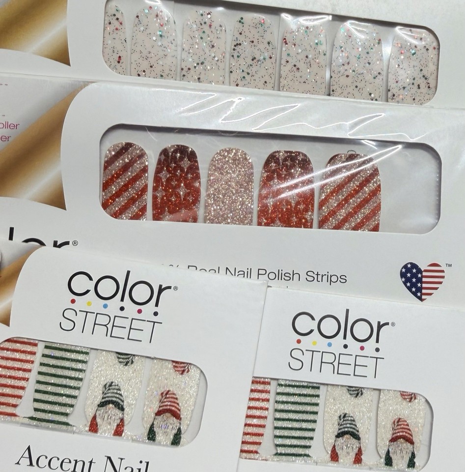 Color Street Christmas Lot Hostess All That Jingles Wrap It Papa Gnome ...