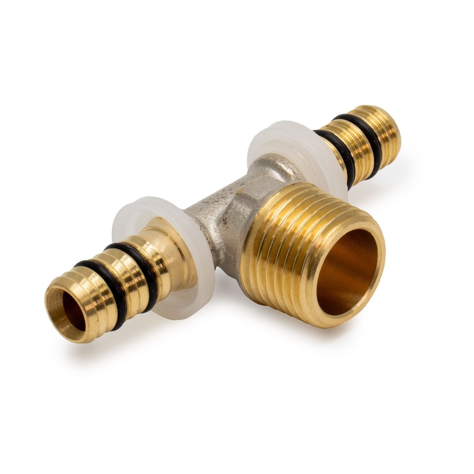 16mm x 1/2" x 16mm - Press Male Tee MLCP WRAS Approved – Pack of 10 ...