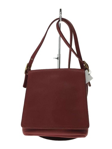 COACH Shoulder Bag Leather RED Solid Color 9821 | eBay