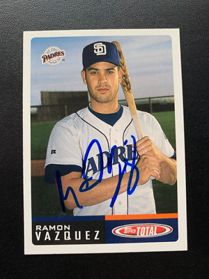 Ramon Vazquez Signed 2002 Topps Total #955 Card San Diego Padres ...