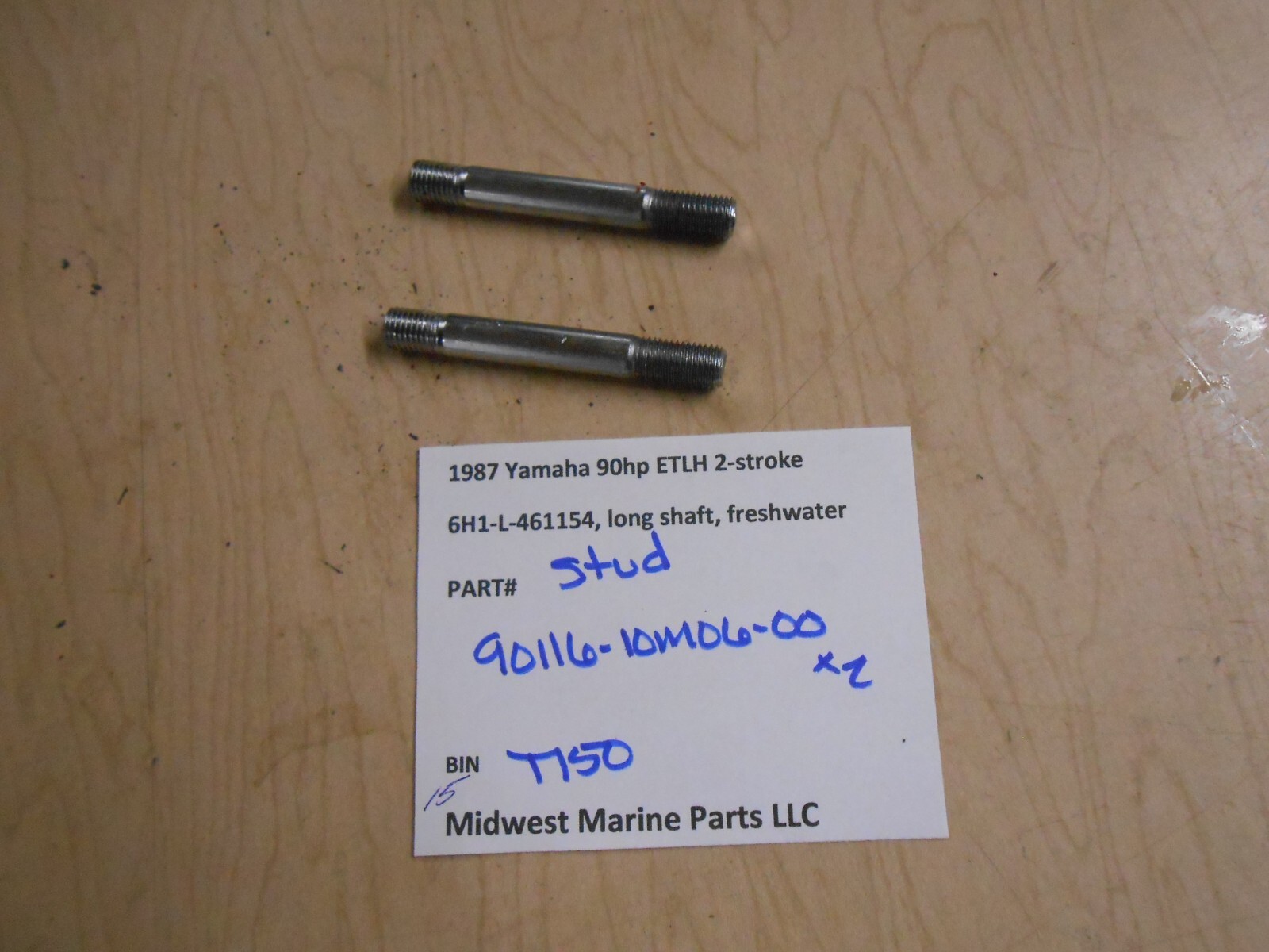 90116-10M06-00 Yamaha 1987 90hp ETLH Outboard stud (2) T150 | eBay