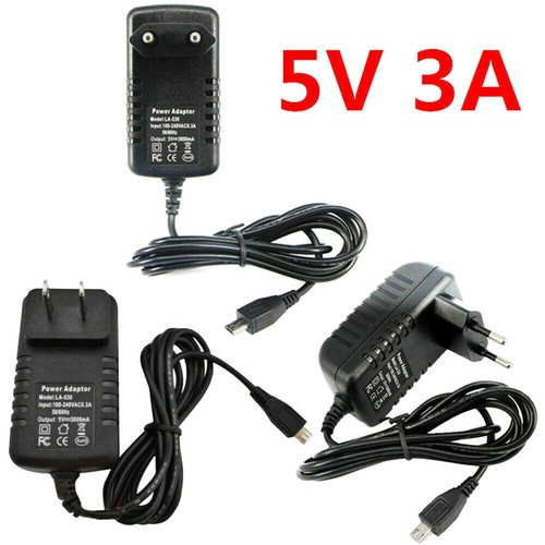 5V 3A Micro USB AC Adapter DC Wall Power Supply Charger Plug for ...