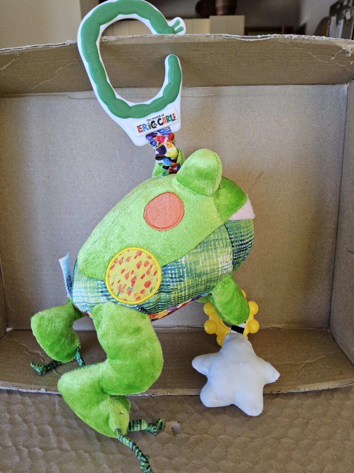 The World of Eric Carle Plush Croaking Frog Hanging Activity Toy~ Pre ...