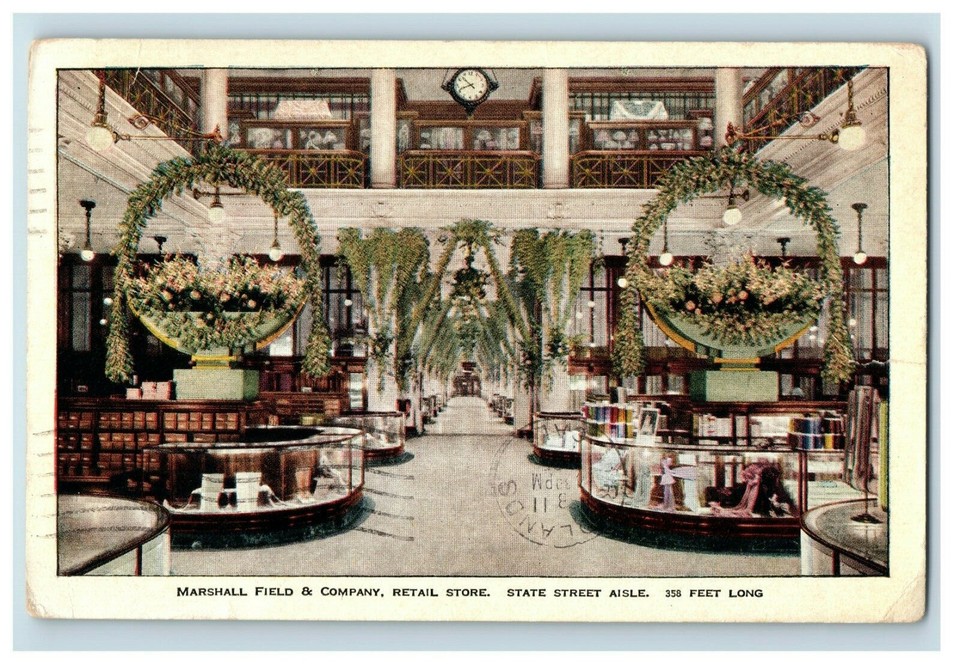 C. 1910 Marshall Field Department Store Inside View Chicago, IL ...