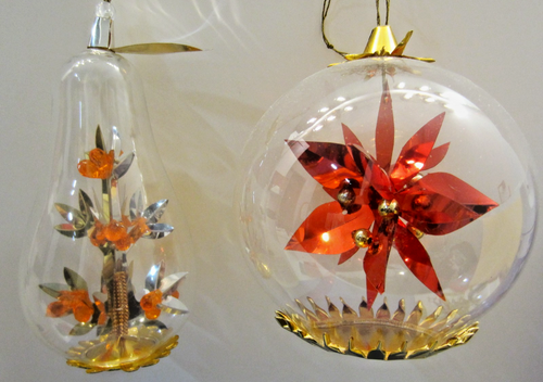 2 Vintage West German Resl Lenz Christmas Ornaments Partridge Tree ...