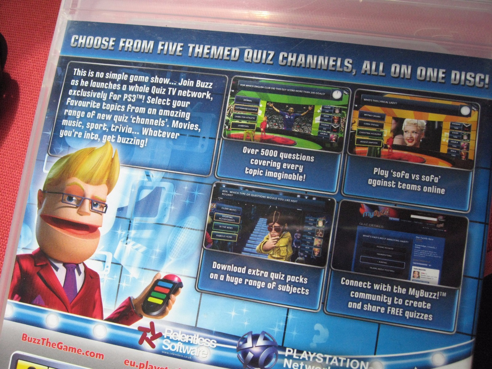 PS3 Buzz Quiz TV Game - Includes Wired Buzzers + Instructions * Fully ...