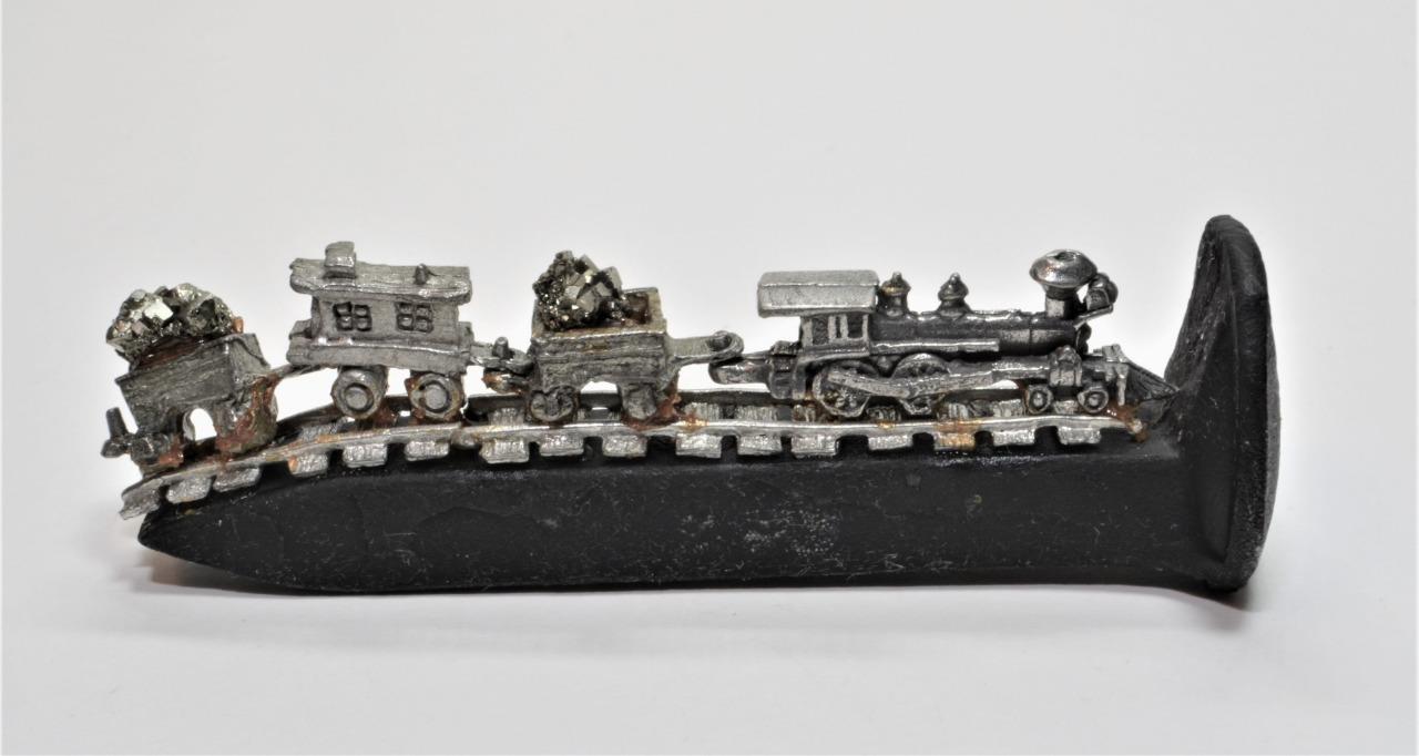 Authentic Railroad Spike w Pewter 3 WAGONS TRAIN 4 1/4"long Miniature ...