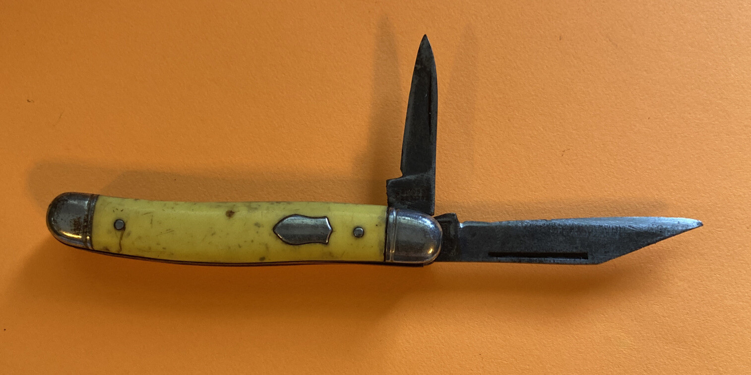 *PRE-OWNED* 2170537-IMPERIAL-YELLOW HANDLE POCKET KNIFE-FREE SHIPPING ...