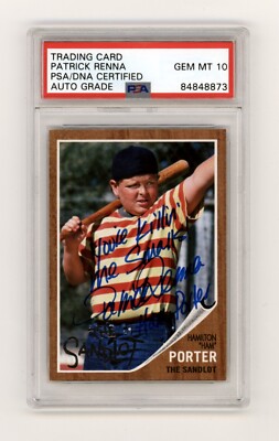 Patrick Renna 2018 Topps Archives The Sandlot Ham Porter Insc Signed ...