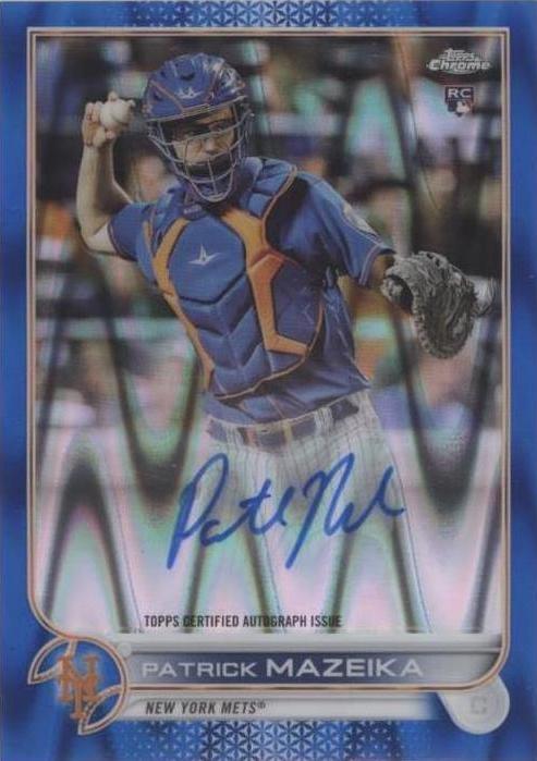 2022 Topps Chrome - Rookie Autographs Patrick Mazeika #RA-PM Blue ...