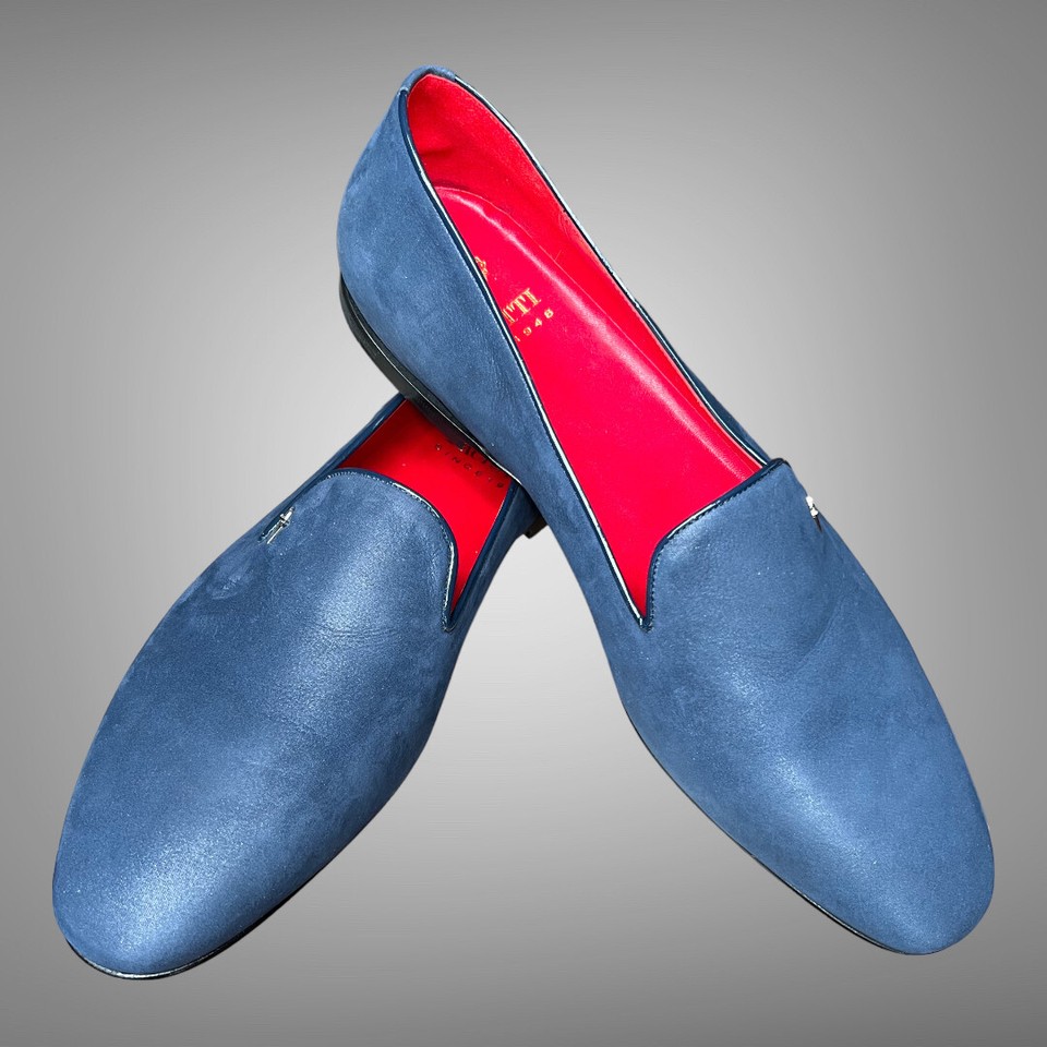 $650 CESARE PACIOTTI US 10 FANCY LOAFERS LEATHER ITALIAN DESIGNER MENS ...