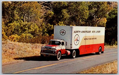 Postcard North American Van Lines Moving 1959? Dodge D700 Truck ...