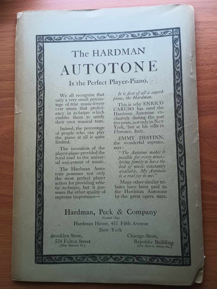 Metropolitan Opera House Grand Opera Libretto Euryanthe Original ...