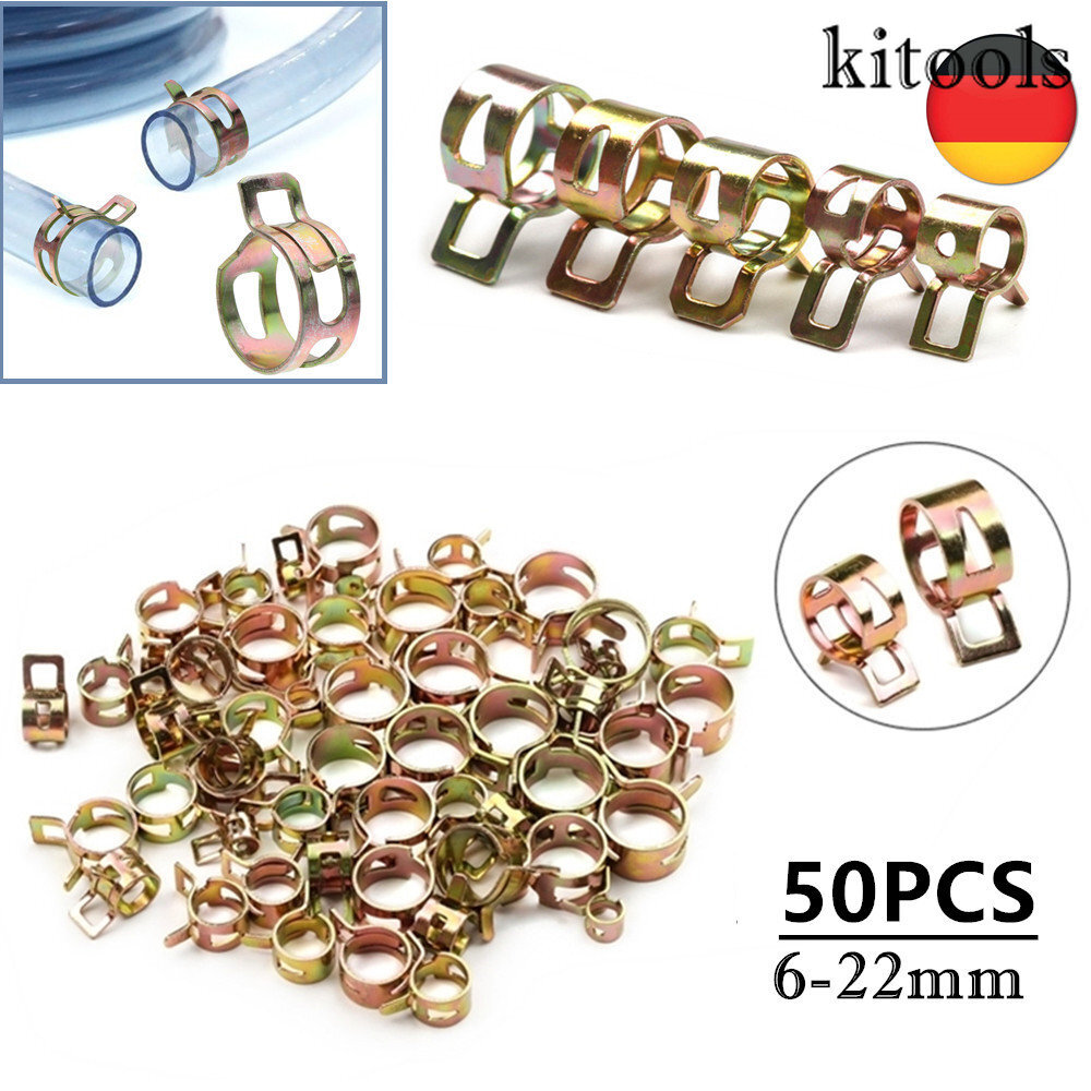 50Tlg Benzinschlauch Klemmen Benzinklemmen SET Schlauchschellen 6/7/8/10/12mm | eBay.de