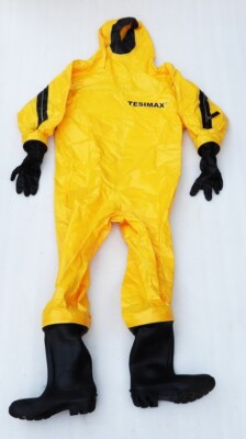 VGC TESIMAX GS3 POLYRAN-L SOLAS APPRVD CHEMICAL PROTECTIVE SAFETY SUIT ...