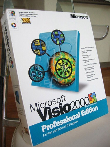 Vintage Microsoft Visio 2000 Professional complete software CD disc and docs in | eBay