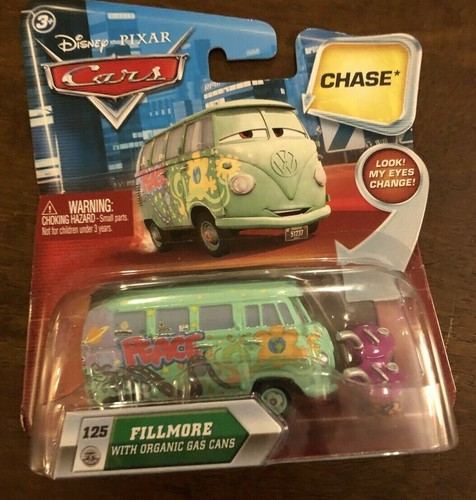 DISNEY PIXAR CARS FILLMORE WITH ORGANIC GAS CANS CHASE #125 NEW NIB ...
