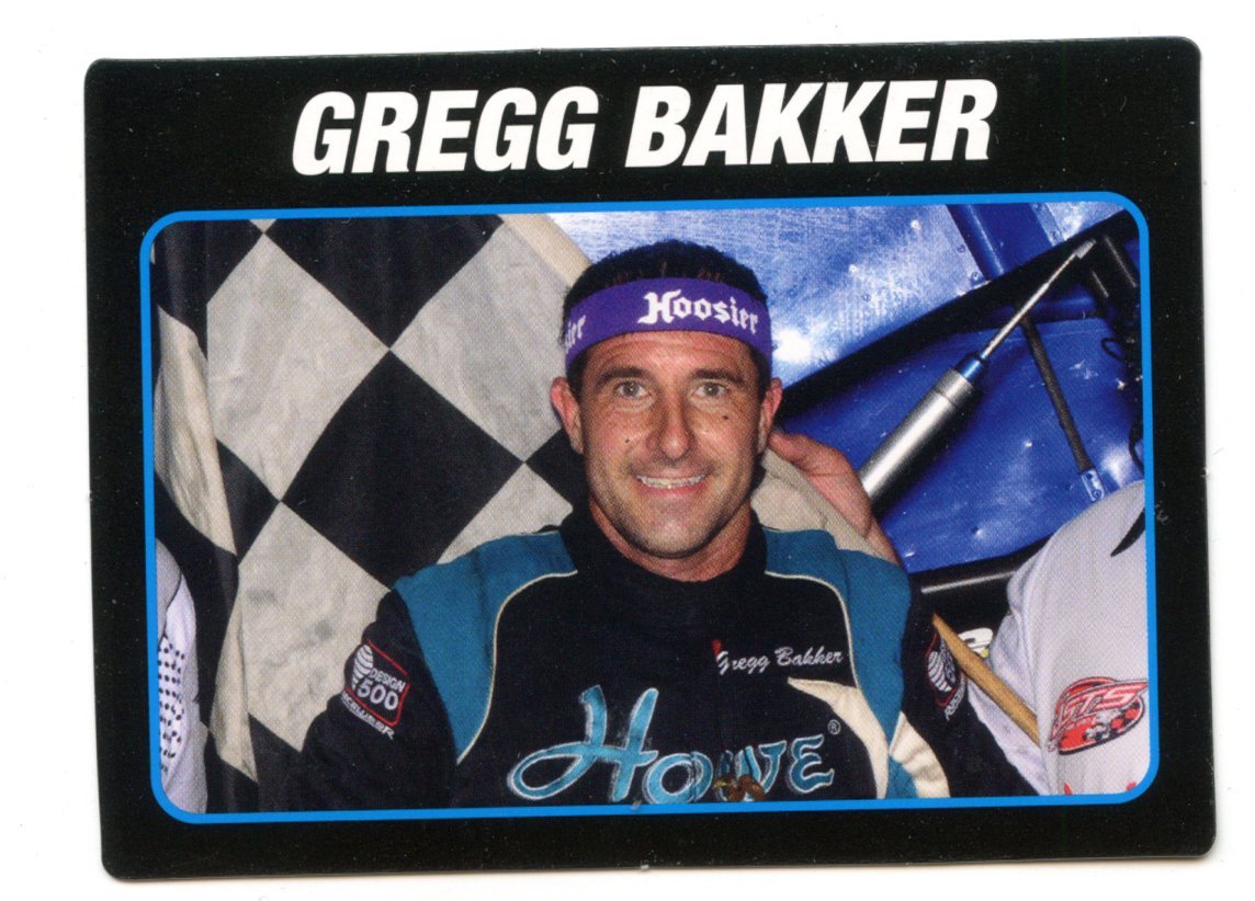Gregg Bakker # 11X Sprint Car Driver Trading Card | eBay