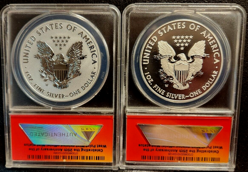 2013-W West Point American Eagle Two Coin Set RP70DCAM/EU70 in OGP ...