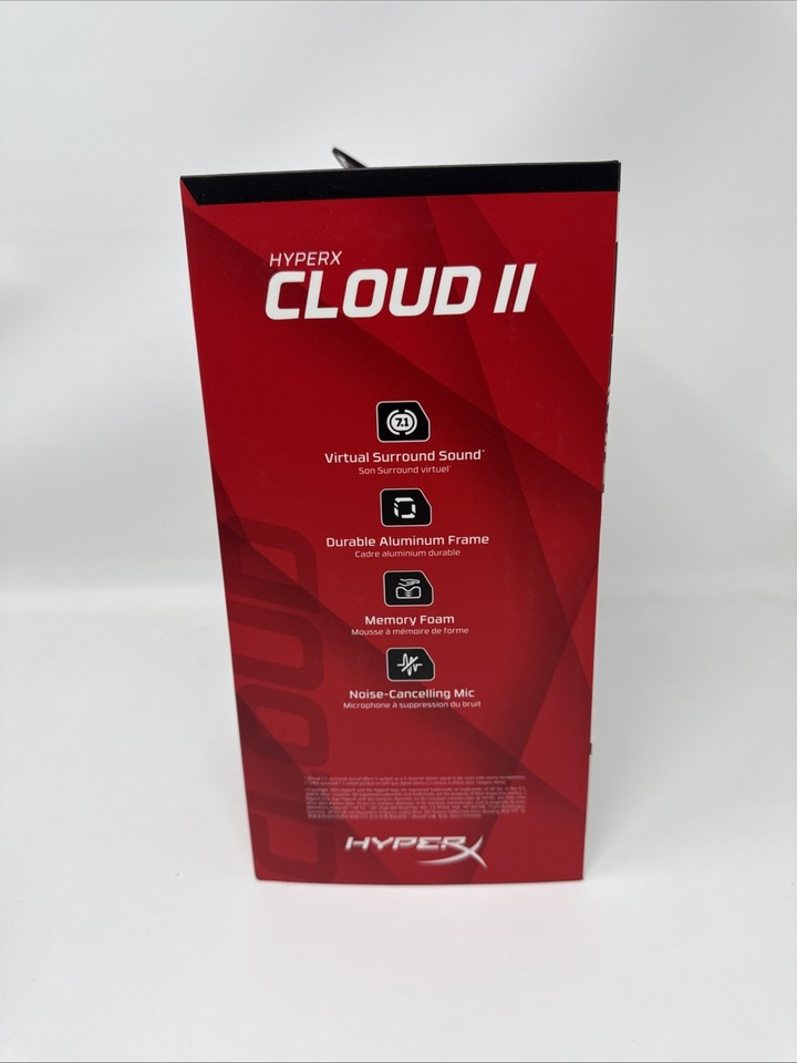 HyperX Cloud II Wired Gaming Headset Works W/ PC PS5 PS4 Xbox Series X ...