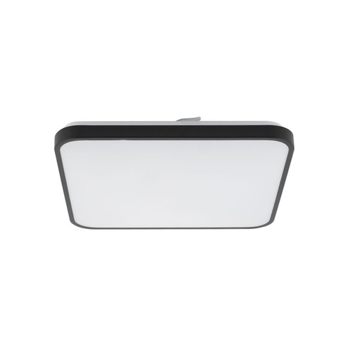 LED Deckenleuchte Bagno Alluminio 43,5 CM IP44 Nero Bianco Caldo 3000 K ...