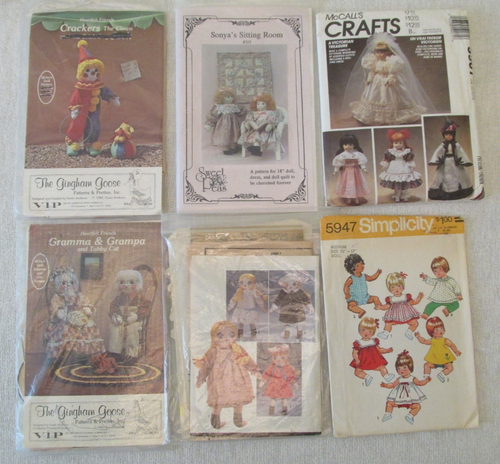 Six vintage craft patterns – Dolls and Doll Clothes | eBay