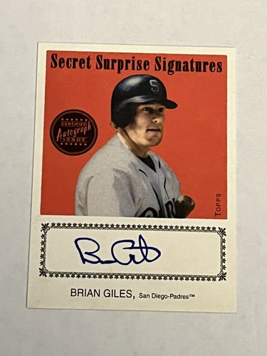 Brian Giles 2004 Topps Cracker Jack Secret Surprise Signatures Auto SP ...