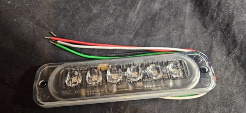 1"X4.5" 6 Diode Amber Mini Strobe Light w/Clear Lens, SAE J595 Class 1 ...