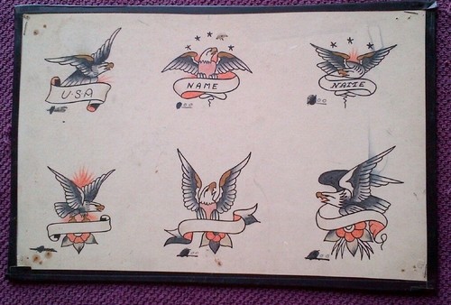 CLASSIC MOSKOWITZ BROTHERS 1930-40s HAND PAINTED BOWERY TATTOO FLASH | eBay