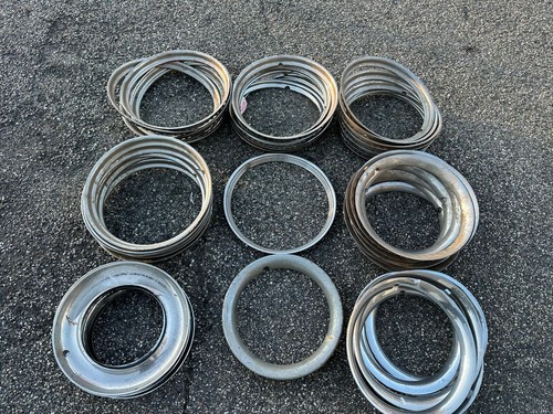 Huge Lot Of Vintage Trim Rings Beauty Rings 40s 50s Various Wheel Sizes ...