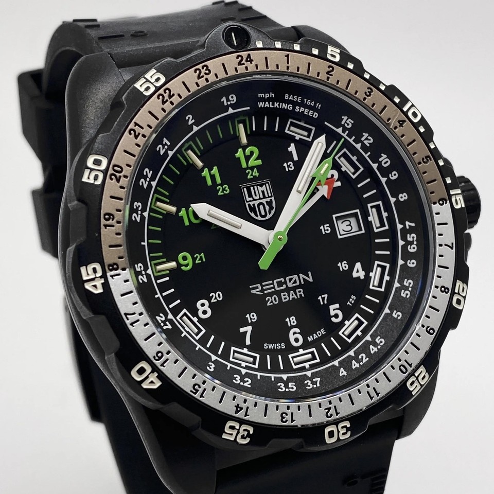 Luminox Recon NAV SPC GMT Compass Carbon Black Dial Men Quartz Watch XL ...