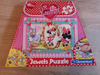 Jewels Puzzle, I love Minnie, 104 Teile Clementoni Disney Mickey Maus ...