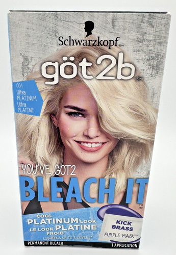 Schwarzkopf Got2b Bleach It Permanent Hair Color, 00A Ultra Platinum ...