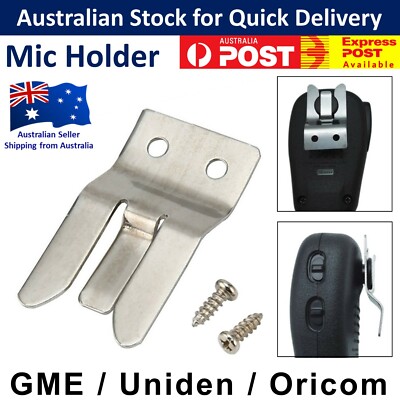 CB UHF VHF Radio Microphone Holder - Mic Clip Bracket Cradle - Uniden ...