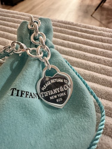 Authentic Tiffany & Co Return To Heart Tag Charm Bracelet 18cm | eBay