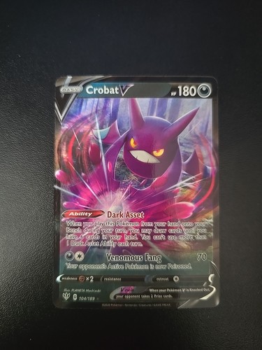 Pokemon Tcg Crobat V 104/189 Swsh03: Darkness Ablaze Holo NM | eBay