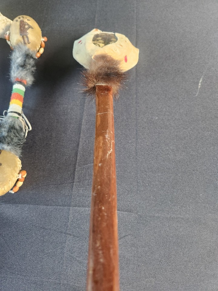 Native American Indian Lot Rawhide Shaman, Turtle Rattle, Hunting ...