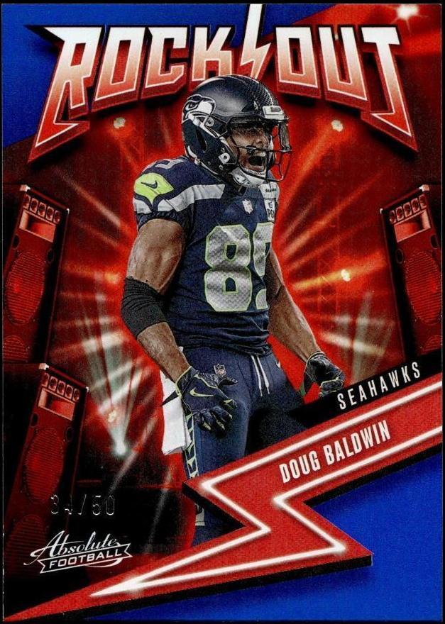 2023 Panini Absolute - Rock Out Doug Baldwin #10 Spectrum Blue /50 for ...