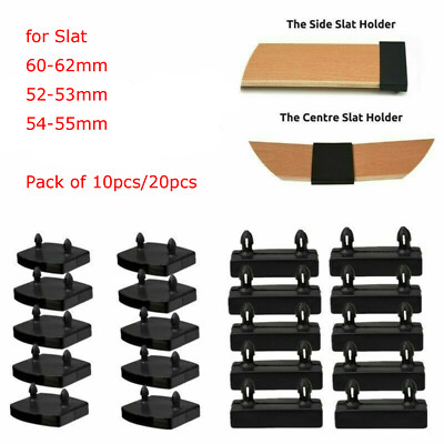 Bed Slats Cap Holders 52-55mm 60-62mm Fixings 2 Pins Sides Centre Ends ...