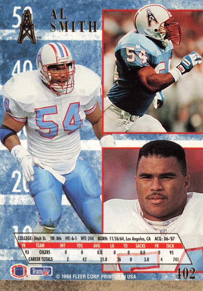 Al Smith 1994 Ultra #402 Houston Oilers | eBay