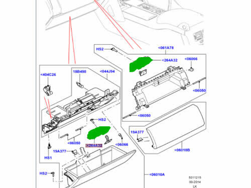 GENUINE LAND ROVER GLOVE BOX LATCH RANGE ROVER SPORT DISCOVERY LR035176 ...
