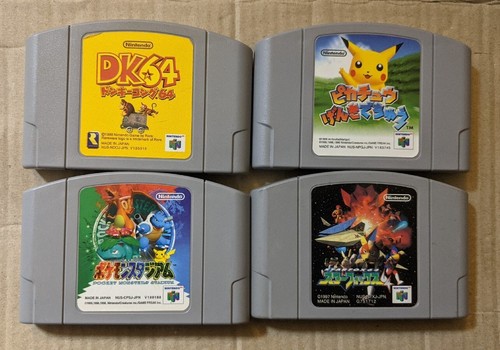 Japanese Nintendo 64 Games Lot Of 4 - cleaned/tested - Import N64 ...