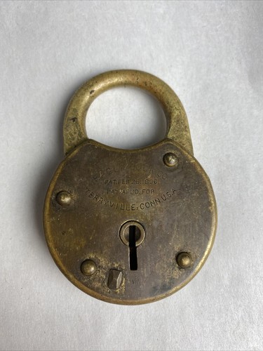 Eagle Lock Company Gold Padlock Original No Key Antique Vintage | eBay