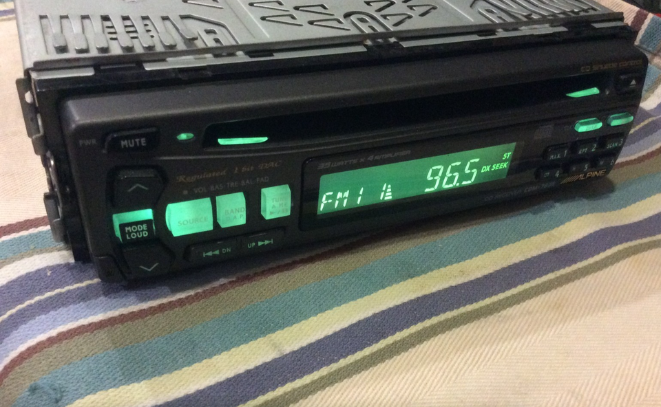 OLD SCHOOL ALPINE CD Receiver CDM-7835 VG Cond. AM/FM Pre-Out/Trim/Cage ...