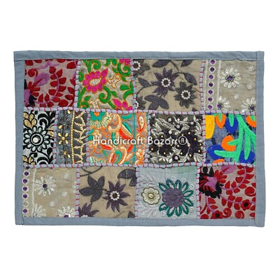 Decorative Patchwork Table Mats Khambadiya Table Mat Indian Decor Boho ...
