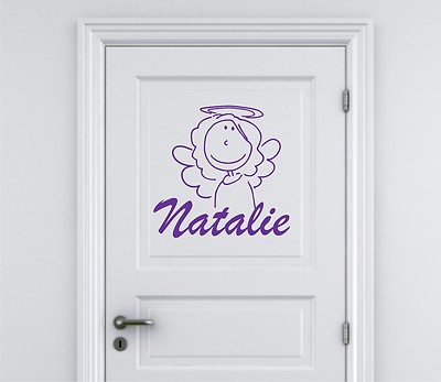 Wandtattoo Engel Name Türaufkleber Kind Mädchen Aufkleber Engelchen ...