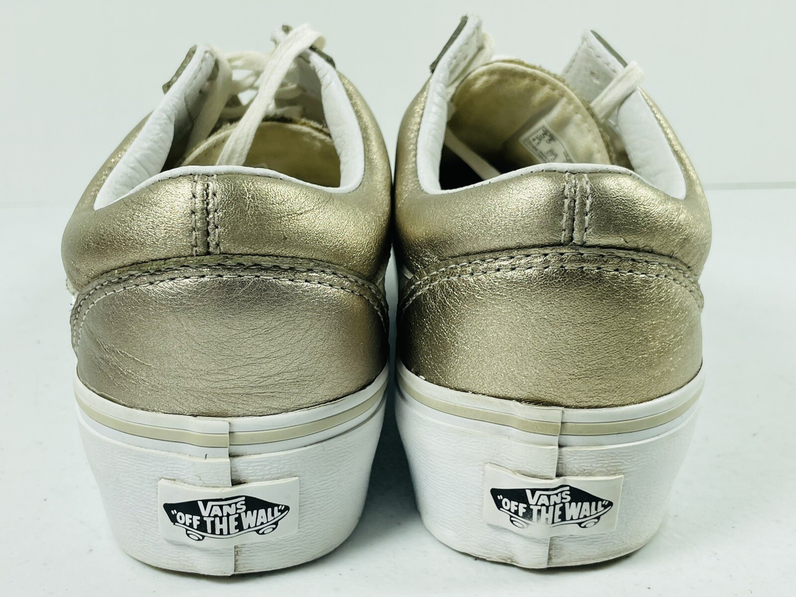 🔥 Vans • Gold Metallic Shoes • Skater Sneakers • Wom… - Gem